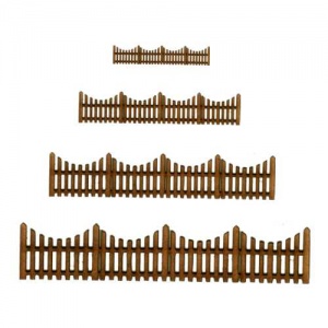 Quadruple Convex Picket Fence Panel MDF Wood Shape